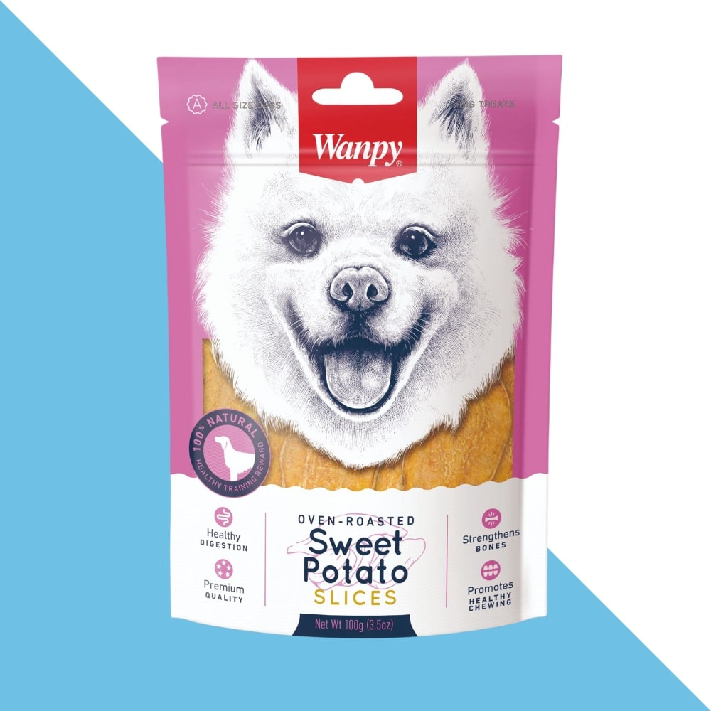 וונפי Wanpy חטיף לכלב רצועות בטטה טבעי 100 גרם - ג'אנגו