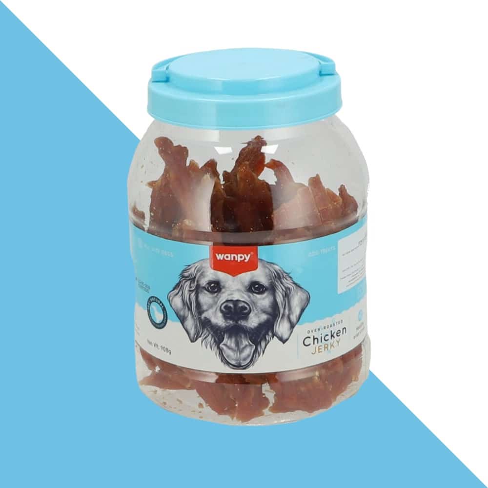 וונפי צנצנת חטיפי סטייק ג'רקי עוף לכלב 908 גרם Wanpy - ג'אנגו