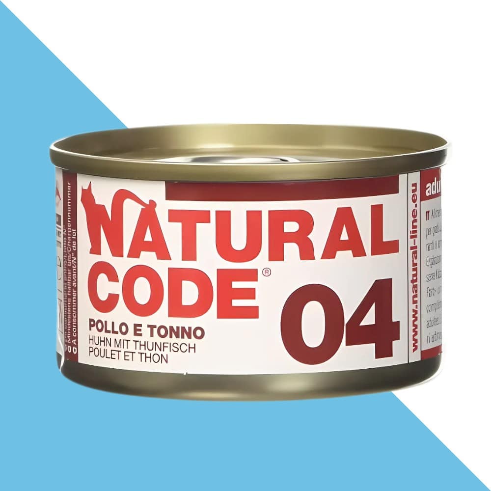 נטורל קוד 04 שימורי סופר פרימיום לחתול- עוף וטונה 85 גרם Natural Code ...